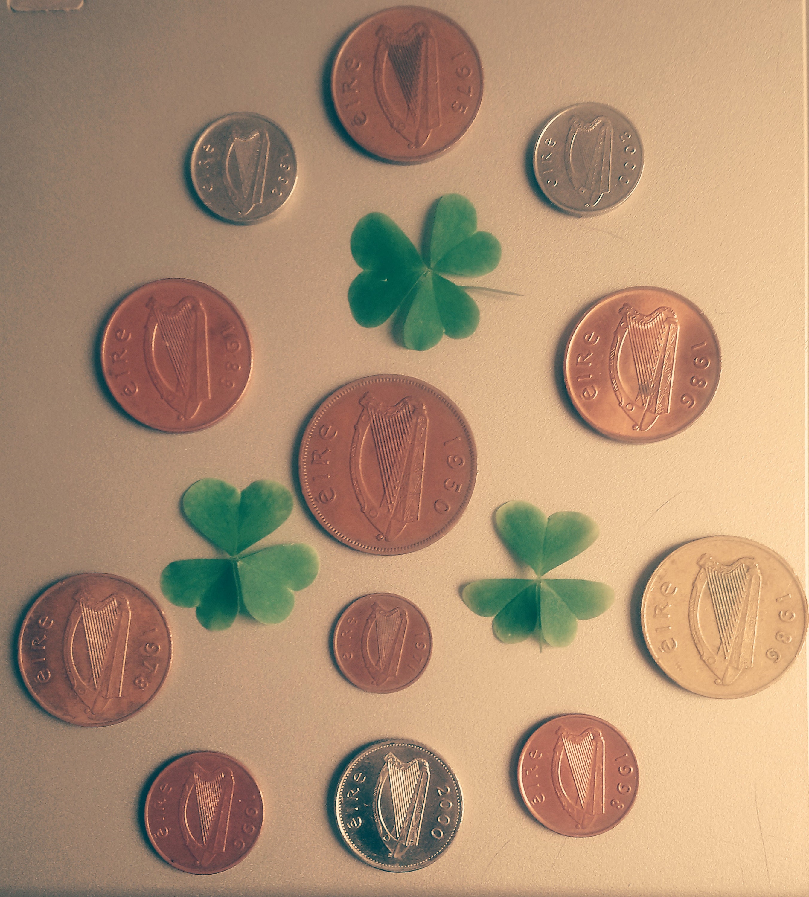 Vintage Collection Of Coins From Ireland Twelve Coins Celtic | Etsy