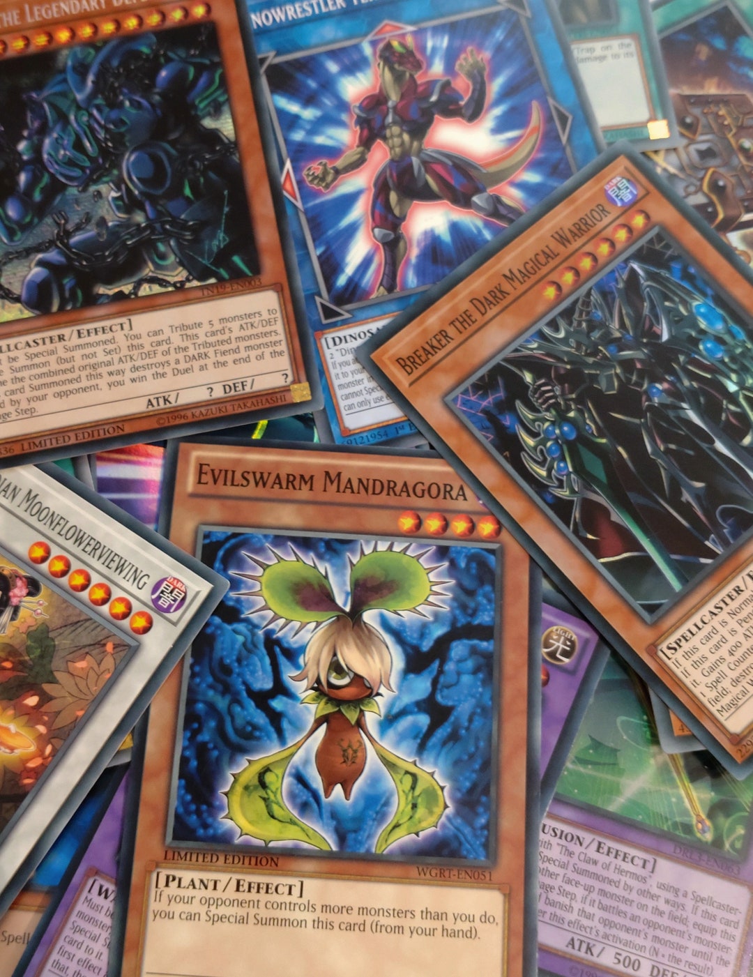 Vintage Selection of Ten Yu-gi-oh Card's Including Holographic Cards ...