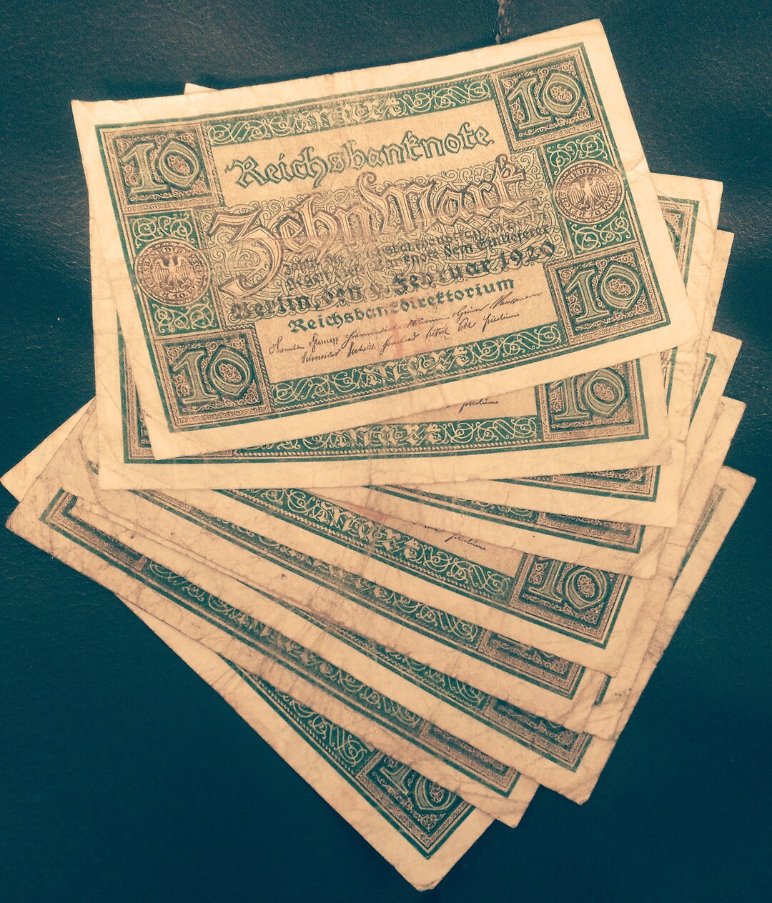 Vintage Ten Mark Banknote From Germany Dated 1920 One Hundred Years Old ...