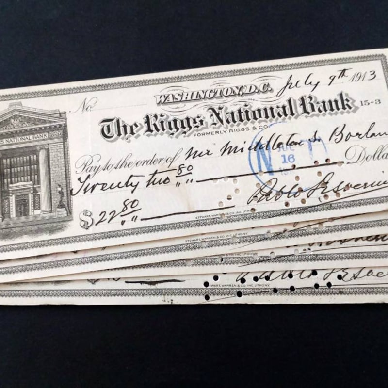 Old Bank Checks - Etsy