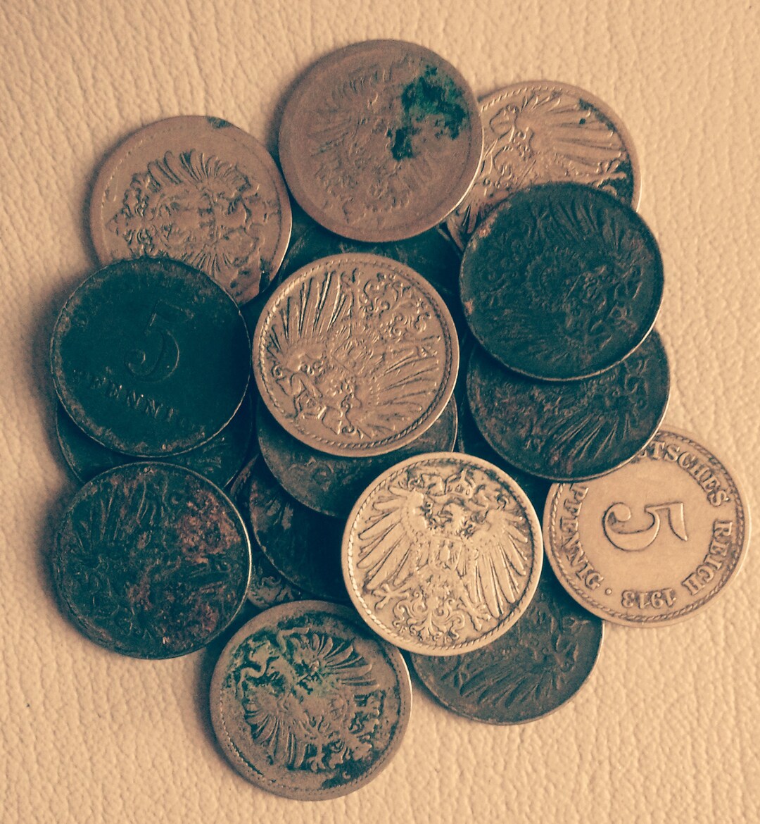 Vintage German Empire Five Pfennig Coin 1875-1919! - Etsy