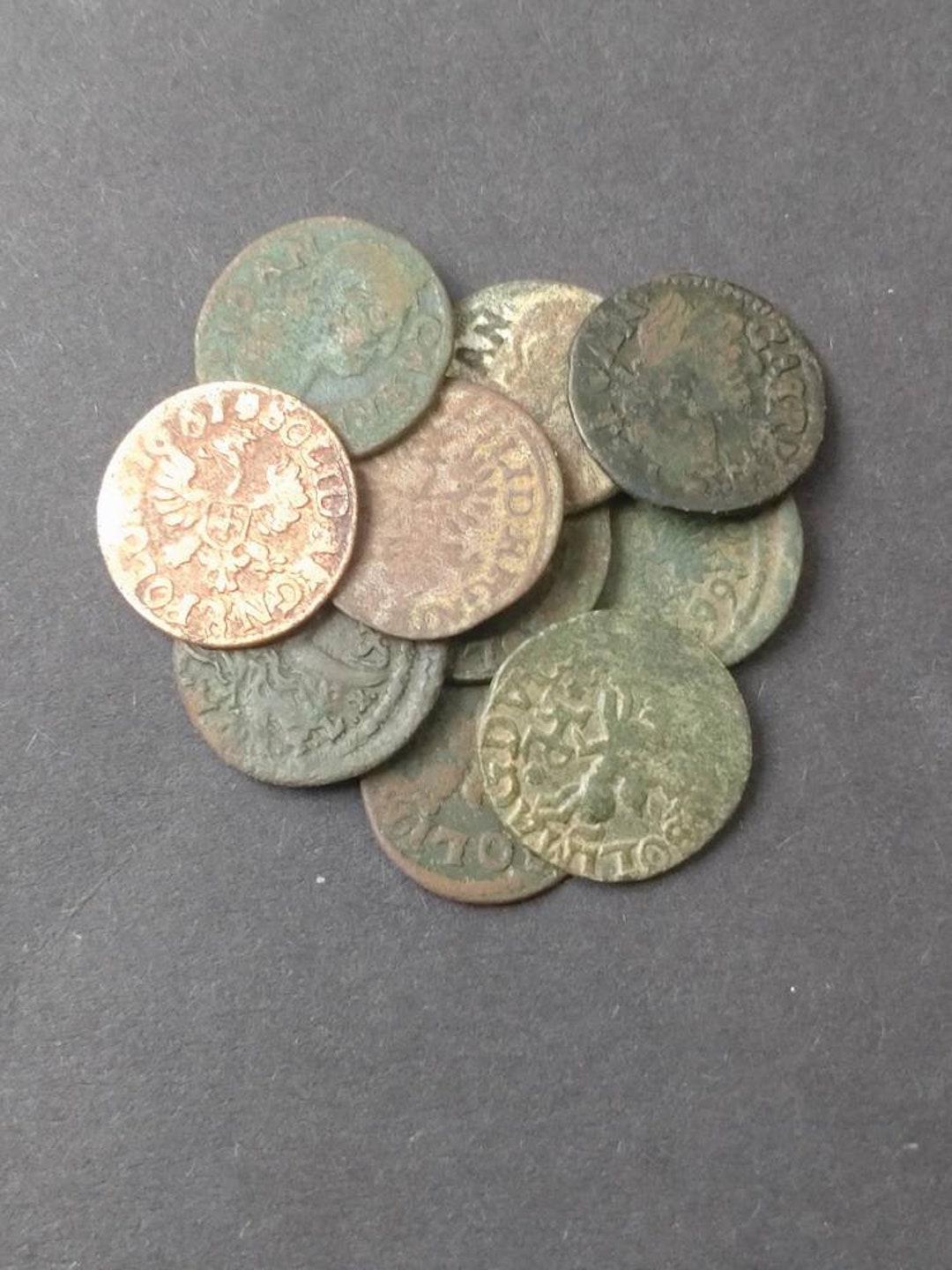 Really Nice Antique Poland Copper Solidus Coin King John II Casimir ...