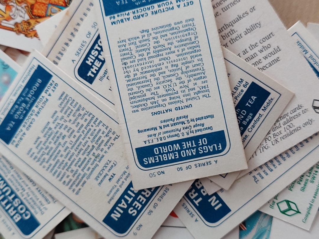 Wonderful Selection of Thirty Vintage Tea Cards 1960/1970/1980's! - Etsy