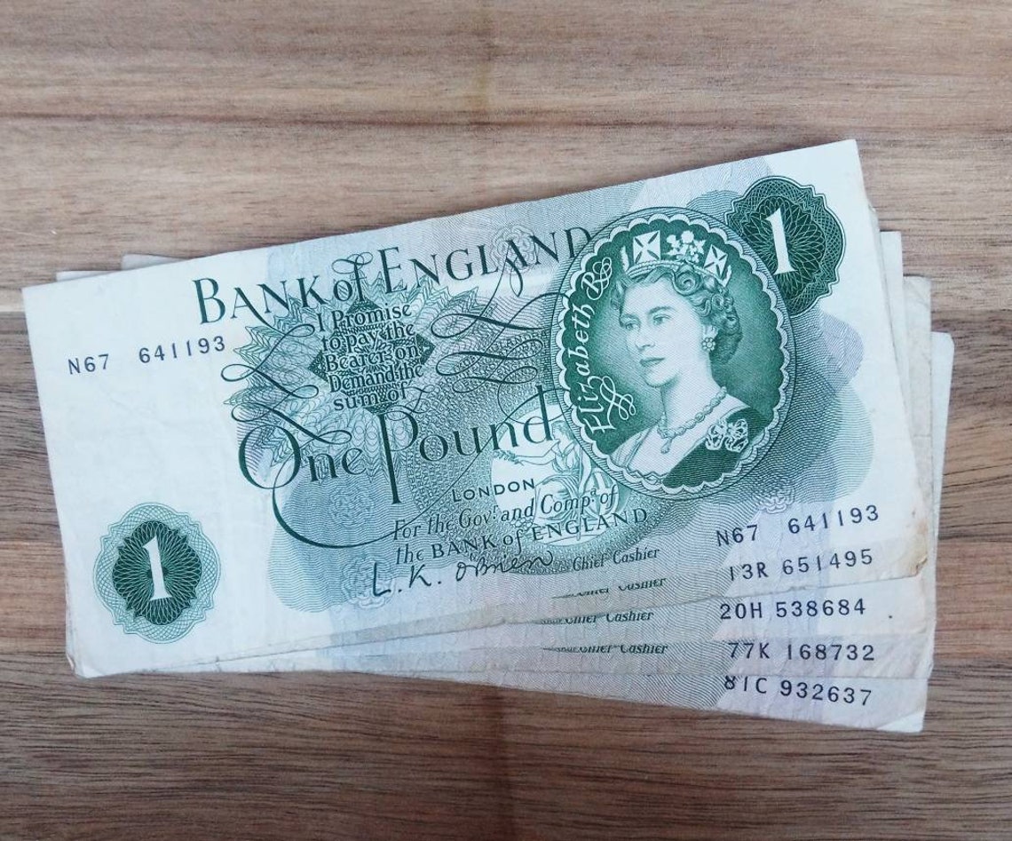 Vintage Bank of England One Pound Banknote Cashier L K - Etsy