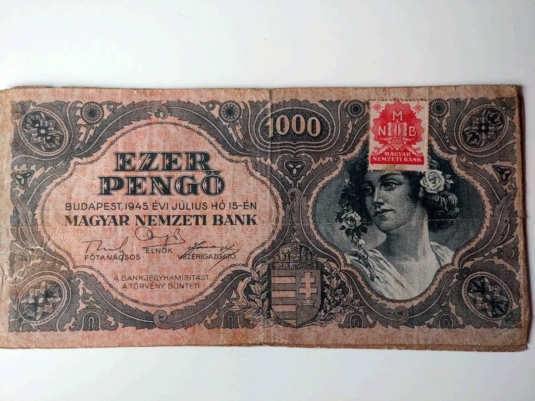 Stunning Vintage Banknote From Hungary, One Thousand Pengo! - Etsy