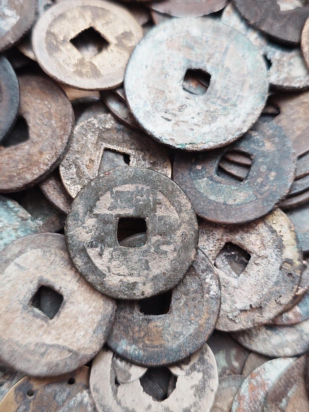 Antique Low Grade China Qing Dynasty Cash Coin Minted C1700's-1800's ...
