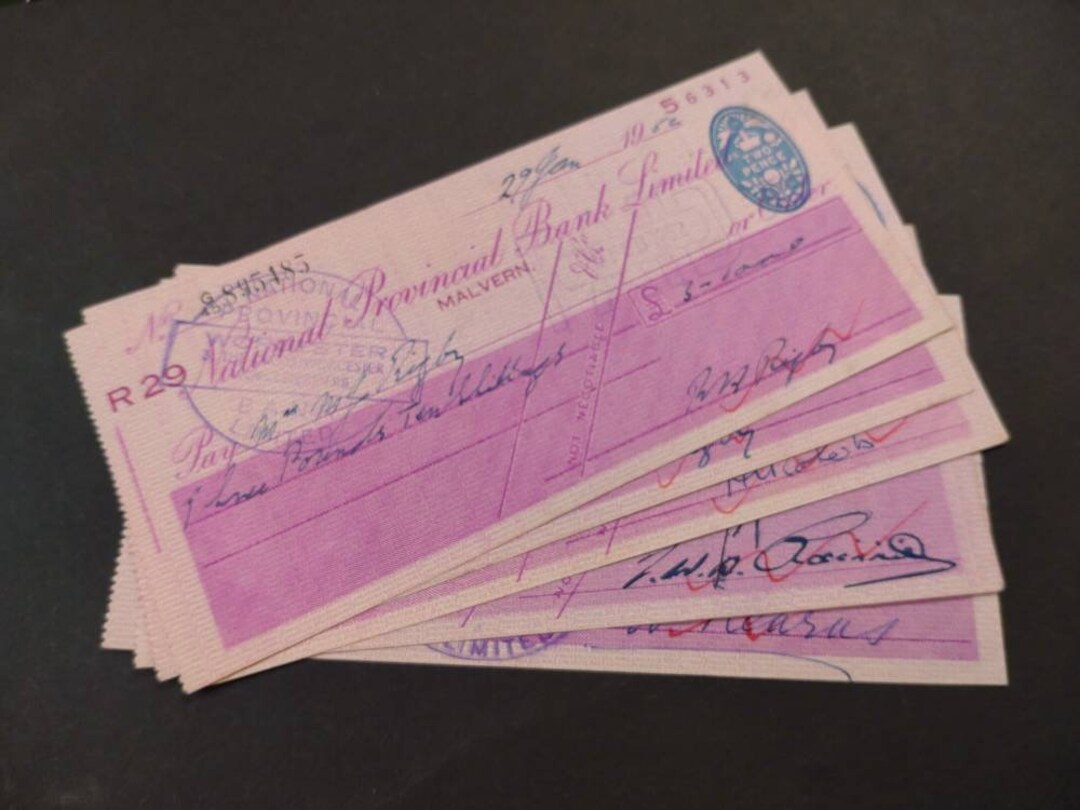 Vintage British Cashier's Cheque National Provincial Bank Limited ...