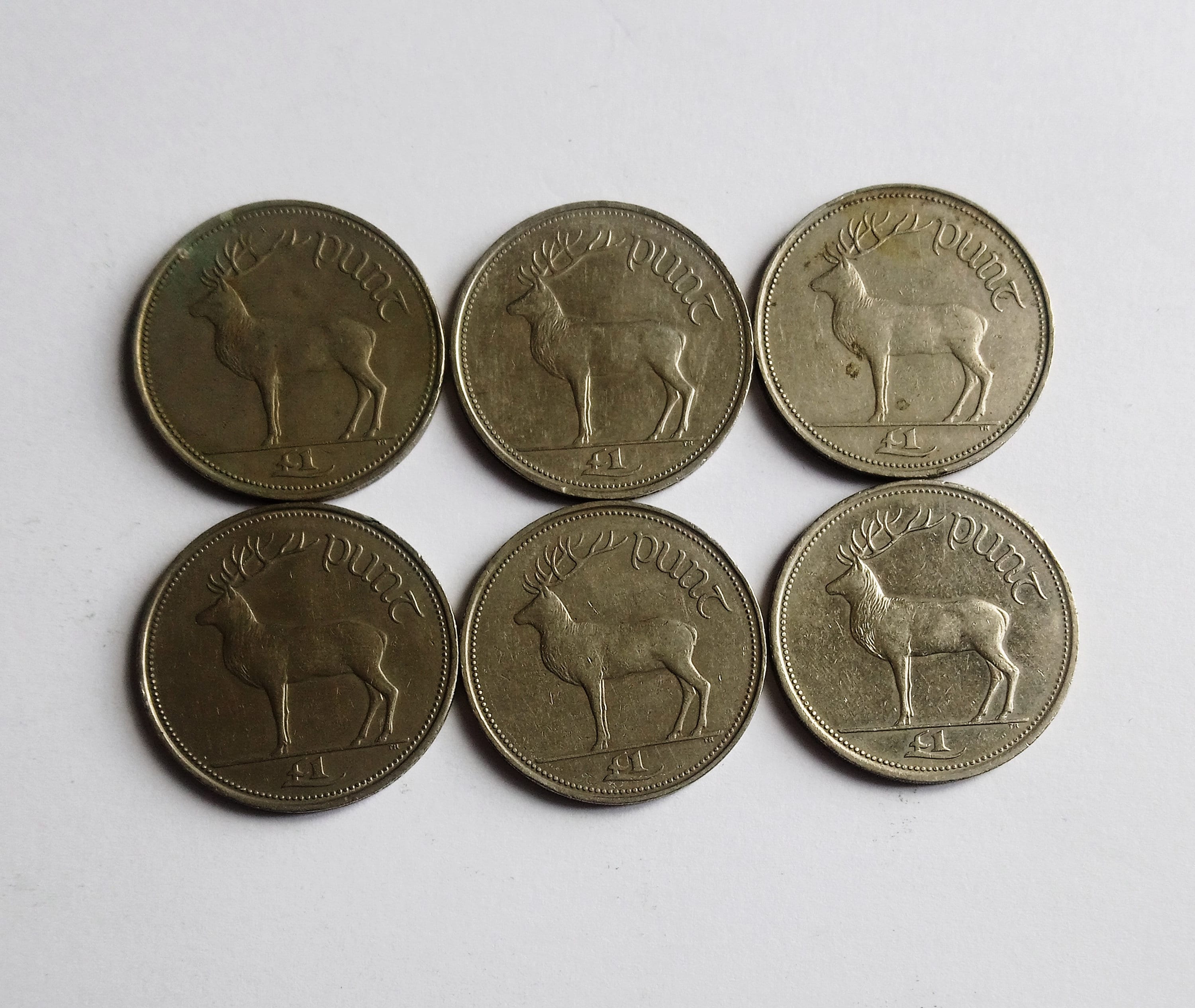 Vintage Irish Republic One Pound 'punt' Coin, Ireland, 1pc. - Etsy UK