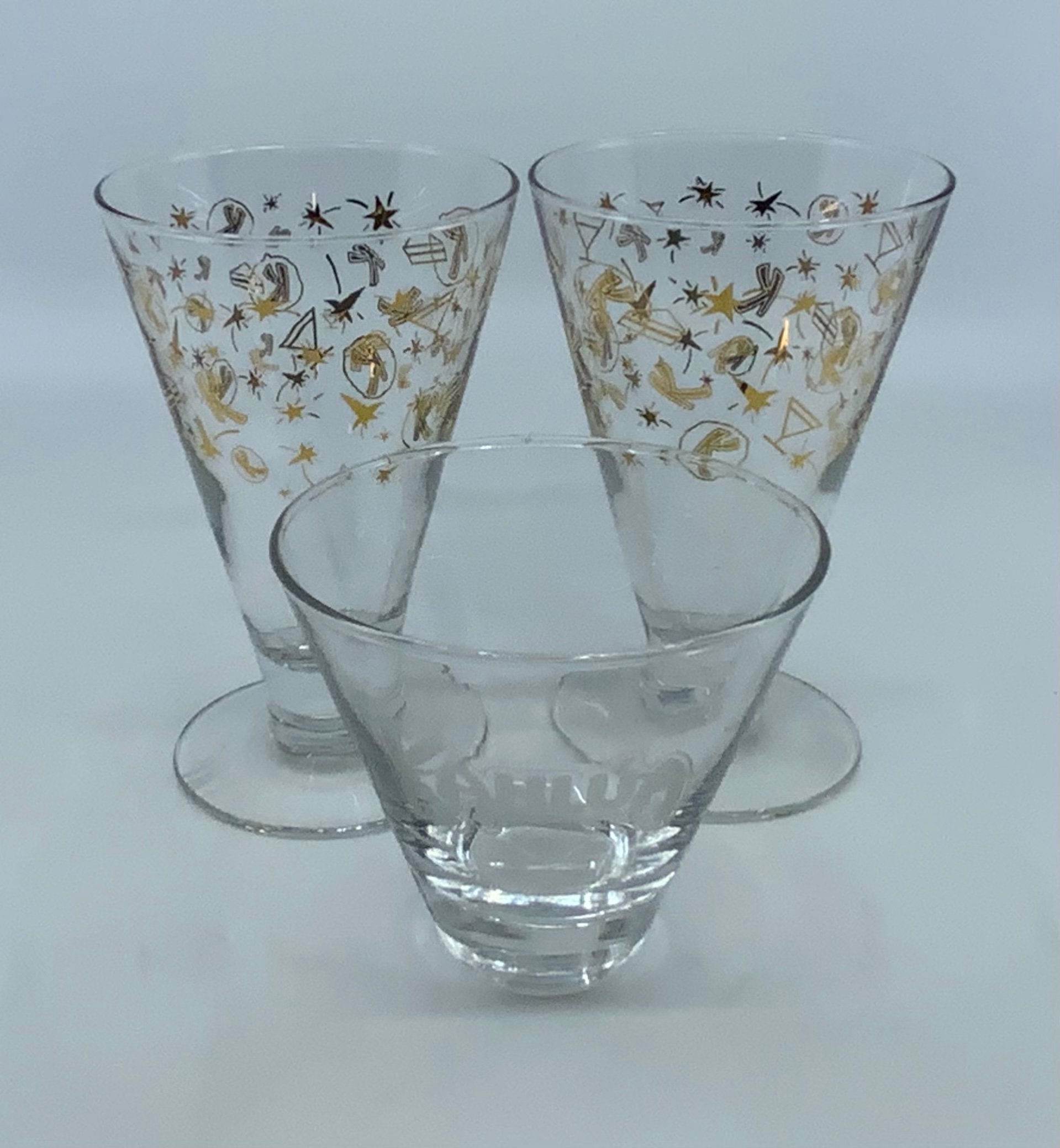 Three- Kahlua- Liquor- Glasses- Advertising- Barware- Bar ...