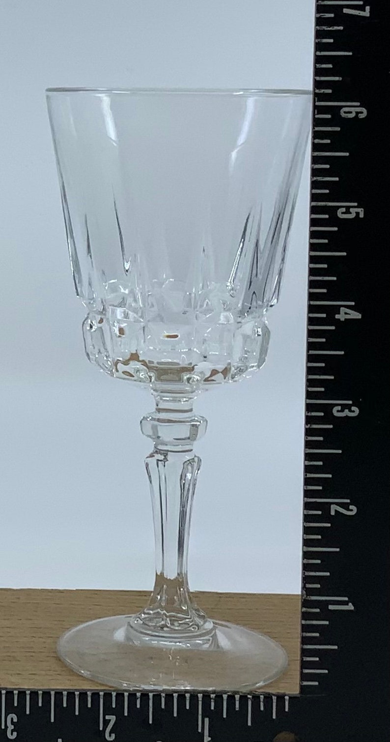 Set FOUR Cut Glass Wine Glasses Goblet | Etsy