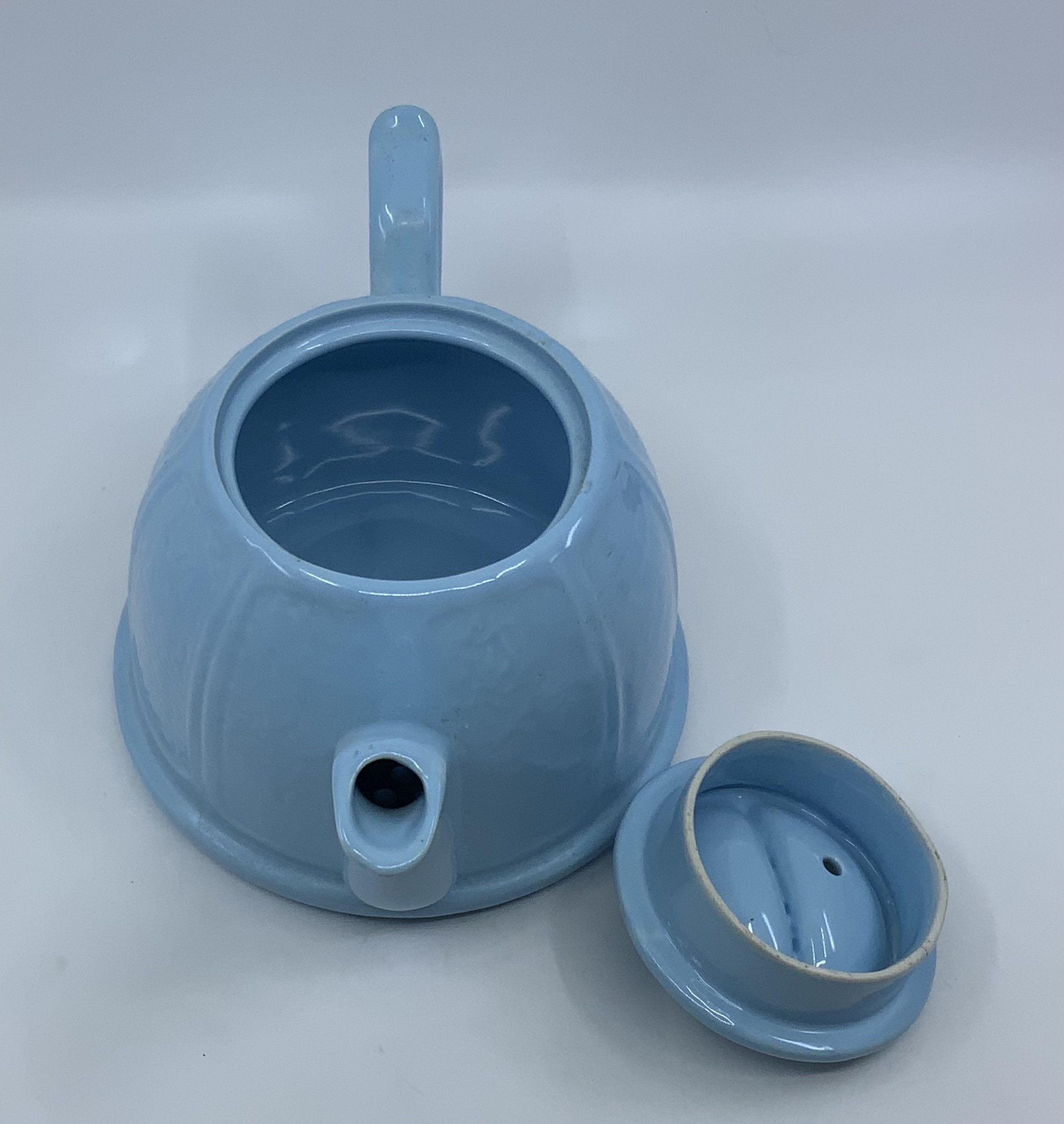 Vintage Blue Textured Teapot Tea England Beverley - Etsy