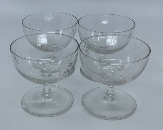 Set of FOUR Starburst Star Parfait Dessert Champagne | Etsy