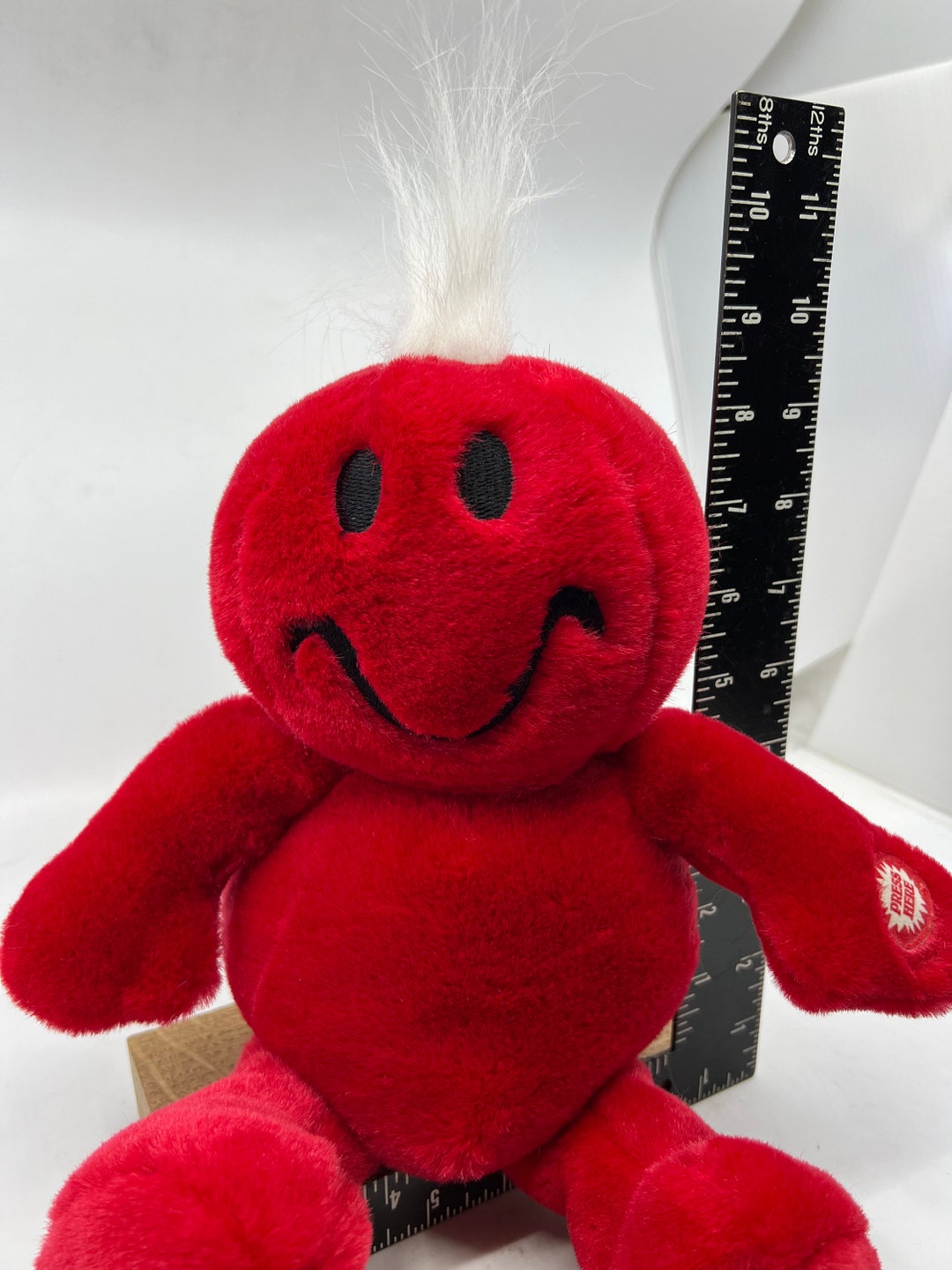 Vintage Smiley Face Red Giggle Stuffed Animal Animal - Etsy