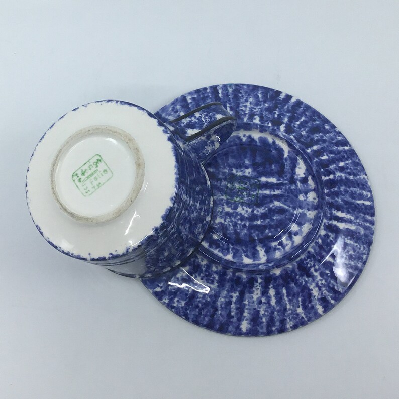 Schmid Design Folio- Teacup- Cup- Saucer- Blue- Speckled- Graniteware ...