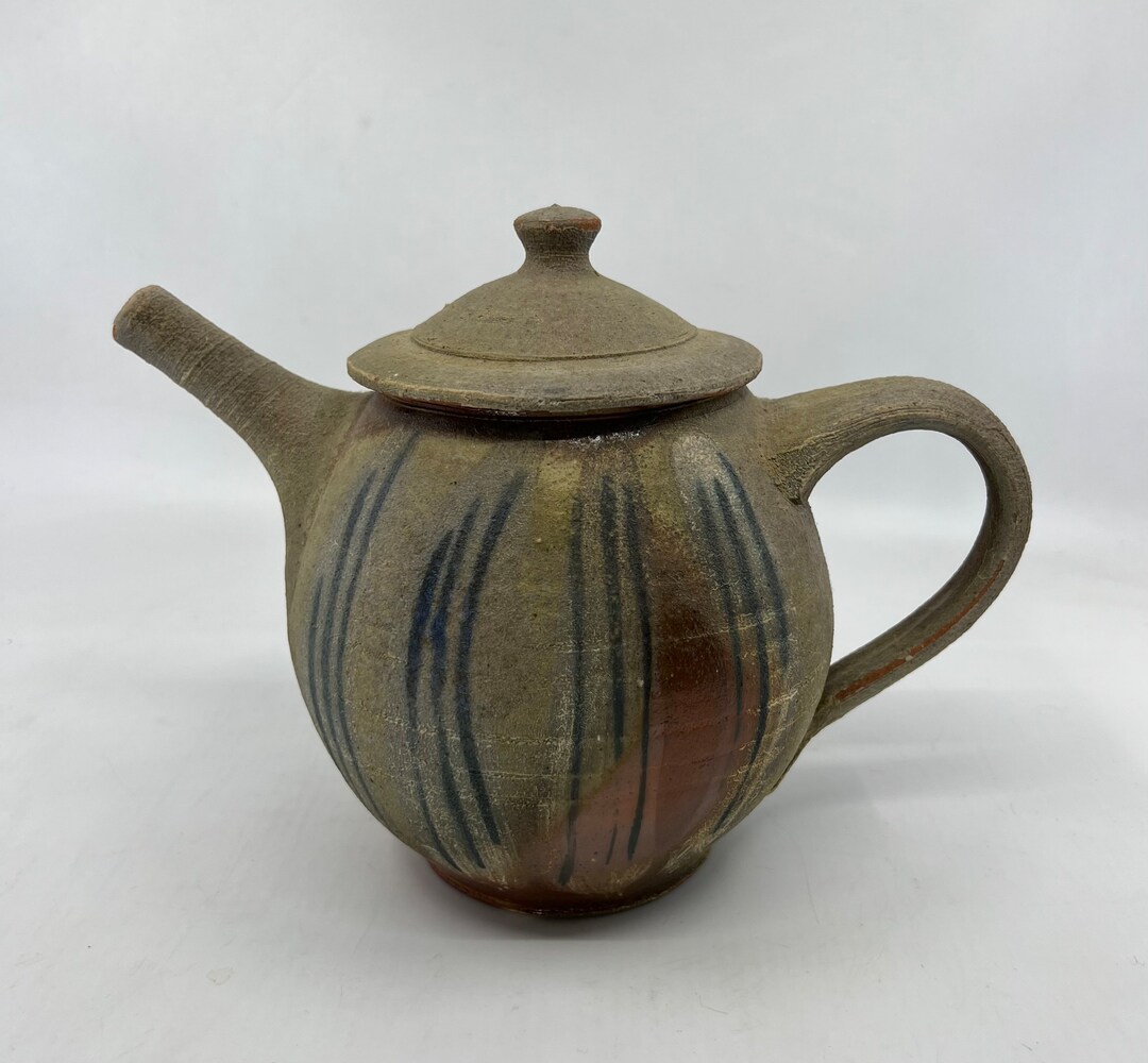 Studio Pottery- Stoneware- Tea Set- Tea Pot- Earth Tones - Etsy
