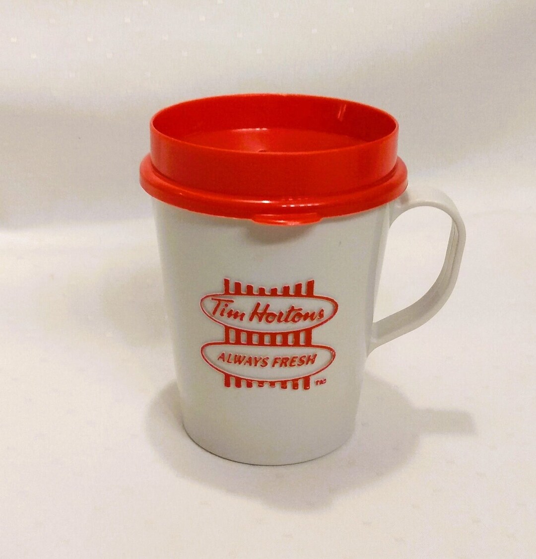 Vintage Tim Hortons off White/red Bilingual always Fresh Travel Cup ...