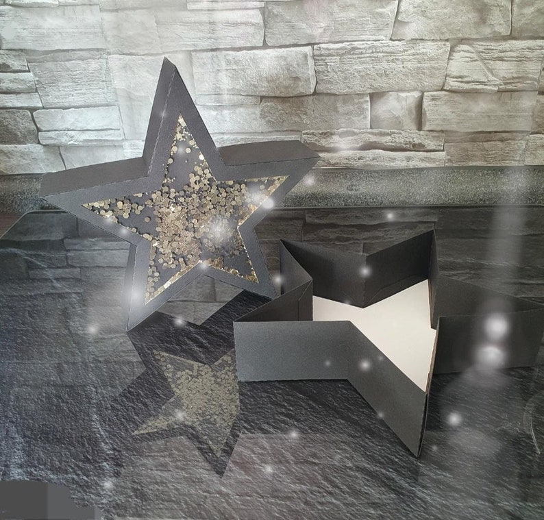 Plotterdatei Sternenbox Schachtel Verpackung Weihnachten Geschenk Stern Box SVG Silhouette Cameo ...