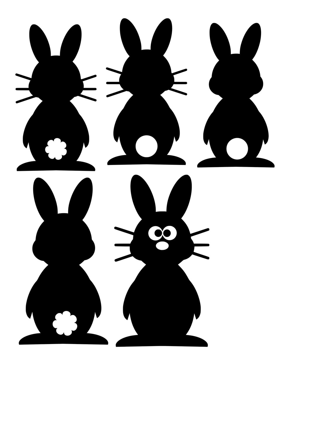 Bunnies Easter Rabbits Easter Plotter File SVG Silhouette Studio Cameo ...