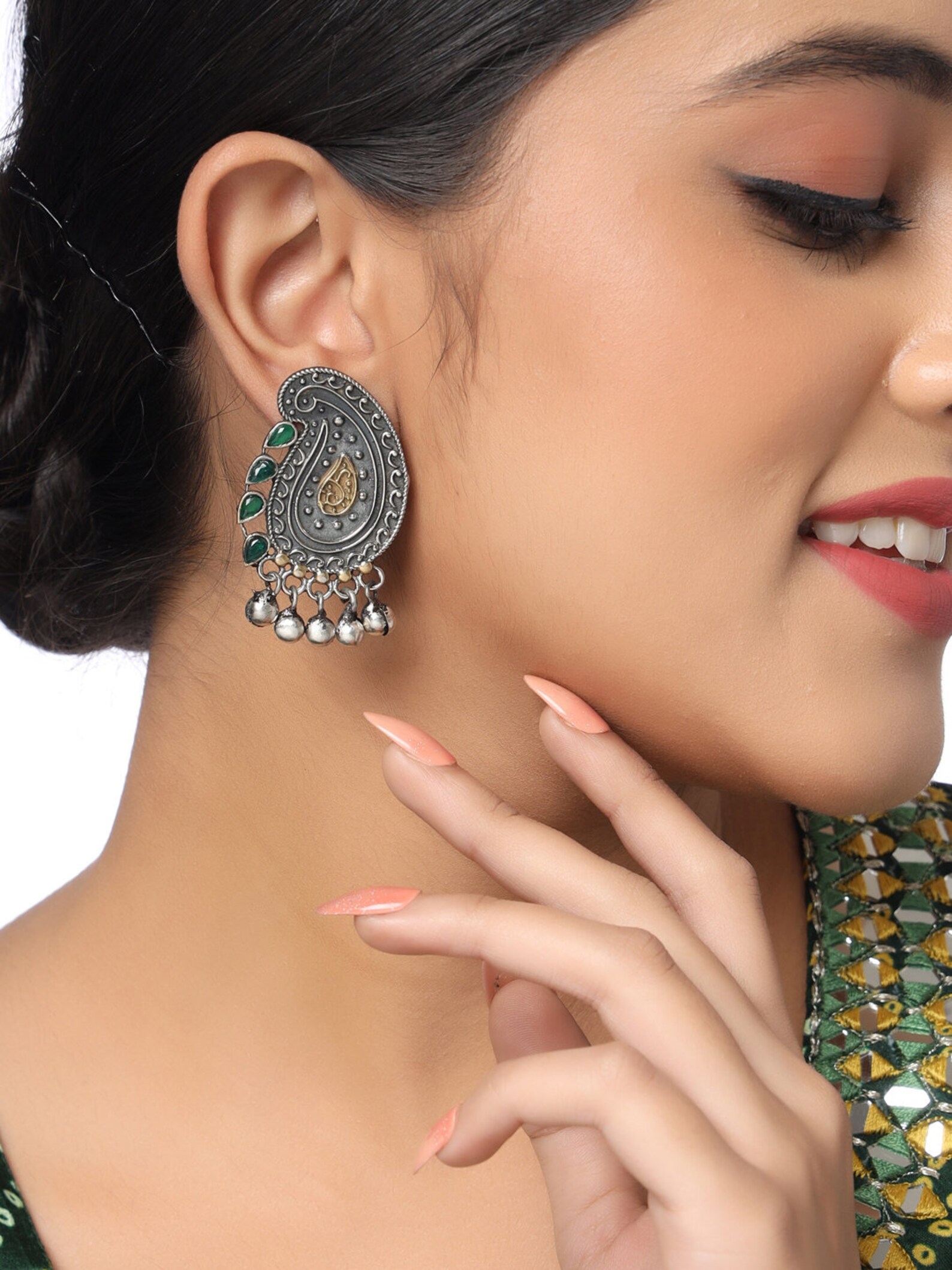 Indian Traditional Kolki Design Wedding Earrings With Ghungroo by ...