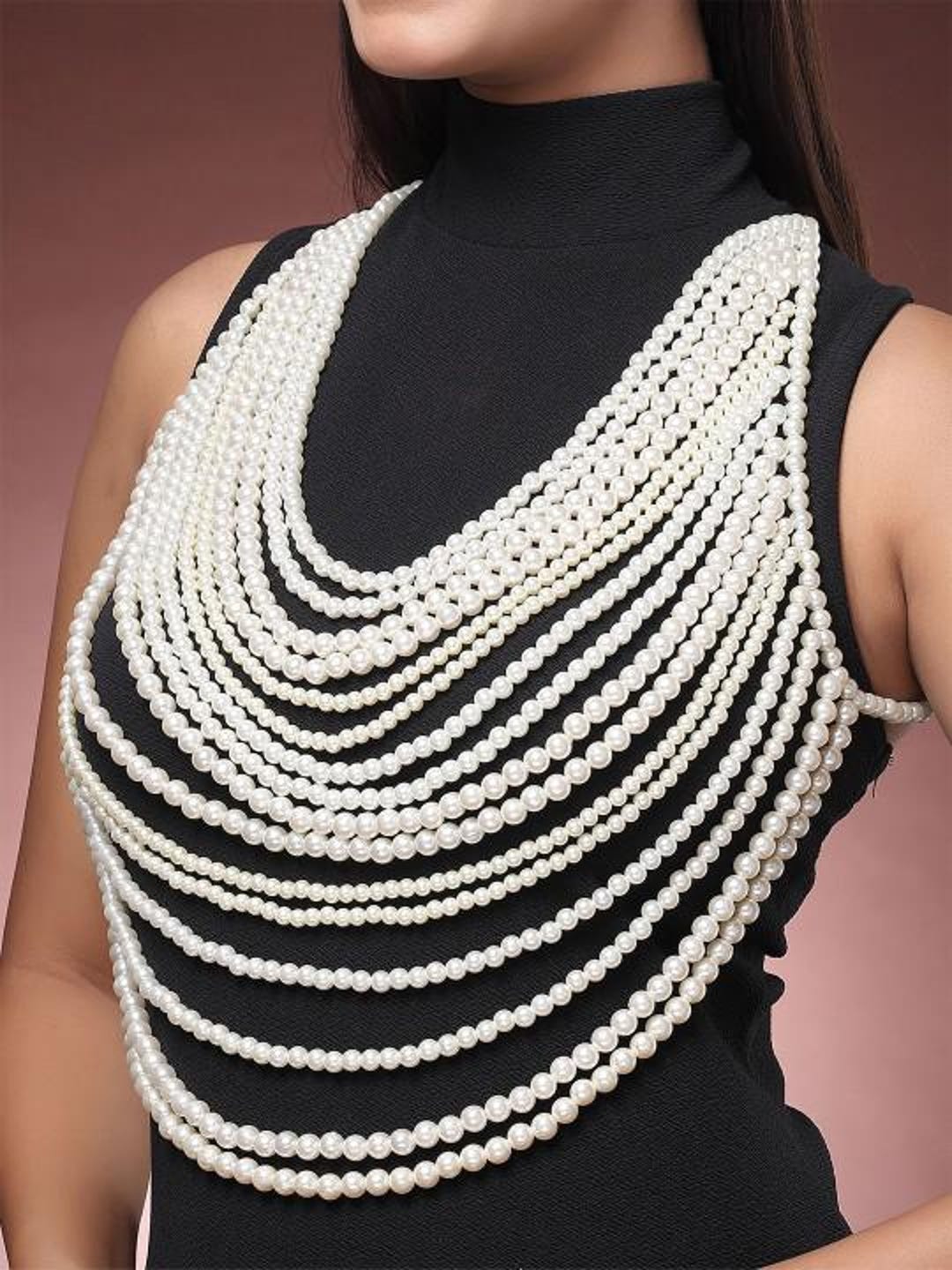 Pearls Body Chain | Handmade Pearl Body Chain | Body Chain for Western ...
