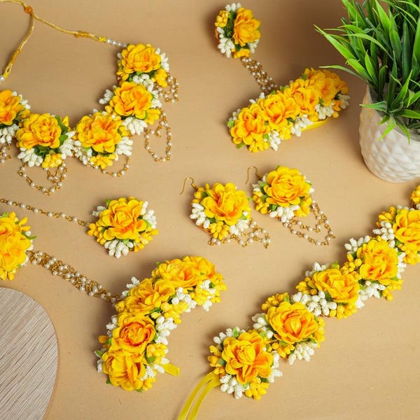 Flower Jewelry Haldi - Etsy