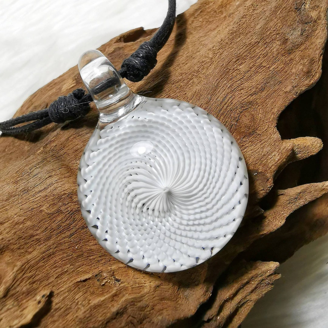 Reticello Glass Pendants Blown Glass Pendant Blown Glass Necklace - Etsy