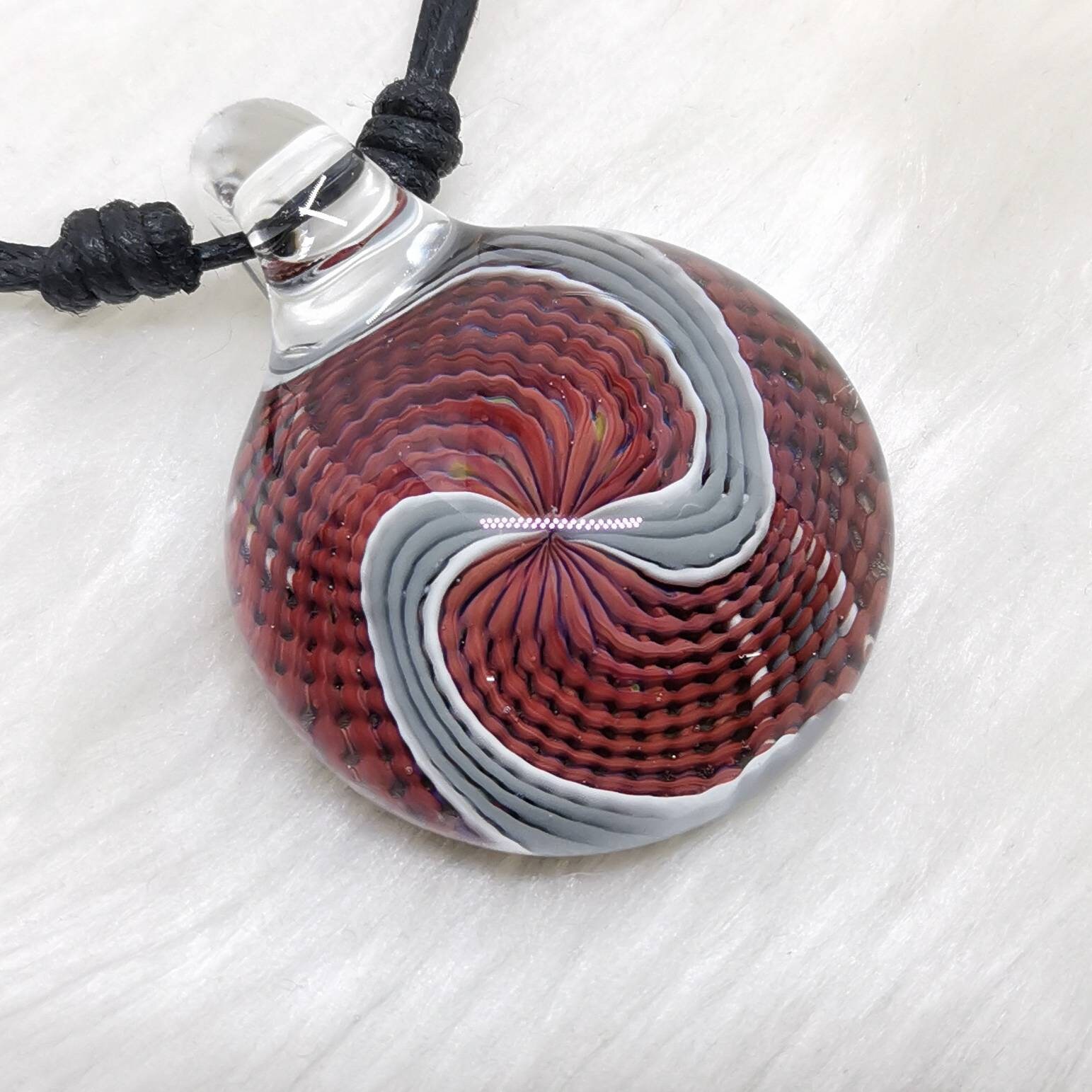 Gift for Her. Reticello Blown Glass Pendant Necklace. - Etsy