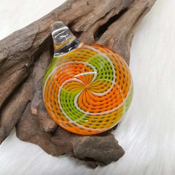 Reticello Glass Pendants Blown Glass Pendant Blown Glass | Etsy