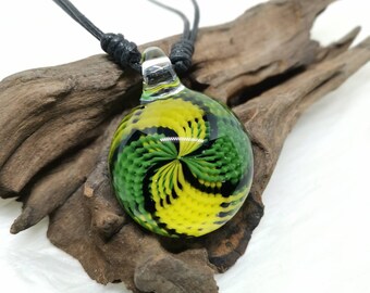 Reticello Glass Pendants Blown Glass Pendant Blown Glass Necklace - Etsy