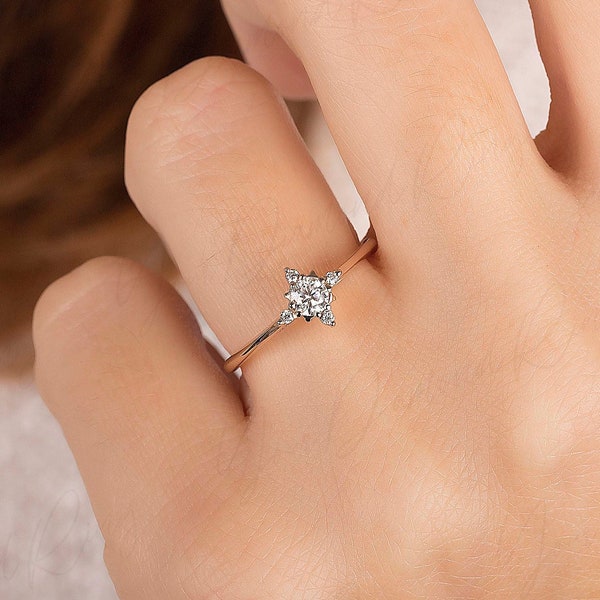 Small Diamond Ring - Etsy