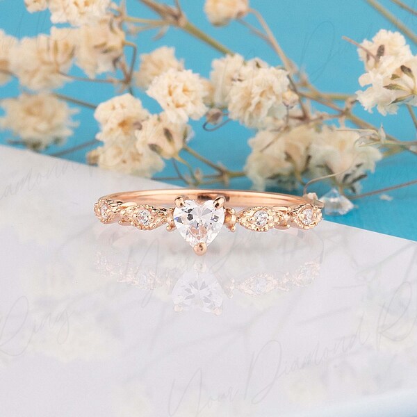 Heart Wedding Rings - Etsy