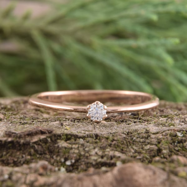 Small Diamond Ring - Etsy