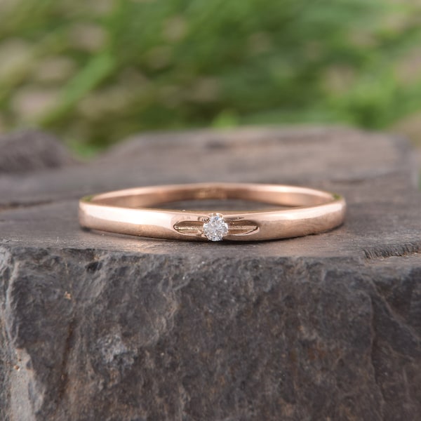 Small Diamond Ring - Etsy