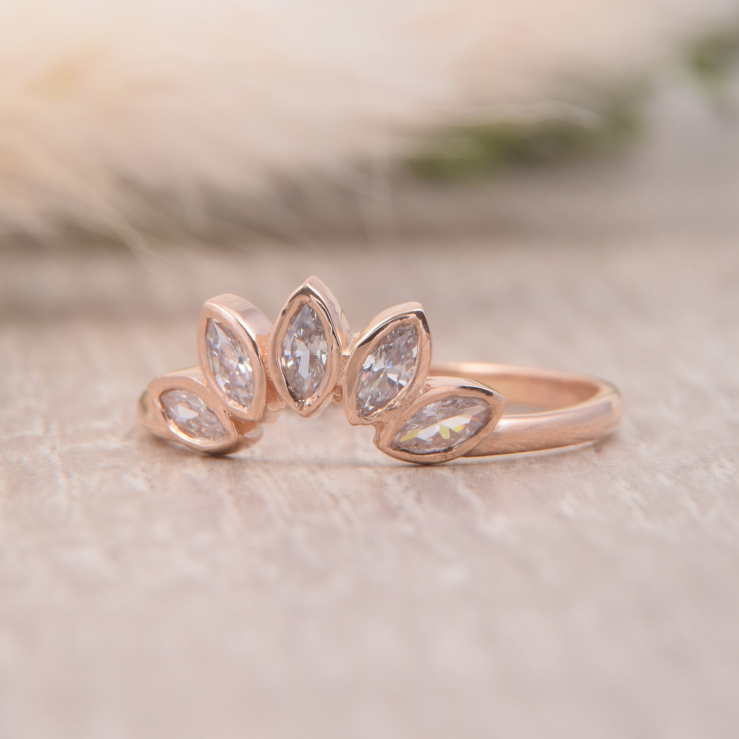 Antique style 14k rose gold victorian 1ct moissanite | Etsy