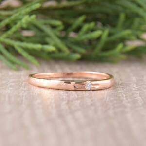 Small Diamond Ring, Promise Ring for Her, Delicate Diamond Ring, Tiny ...