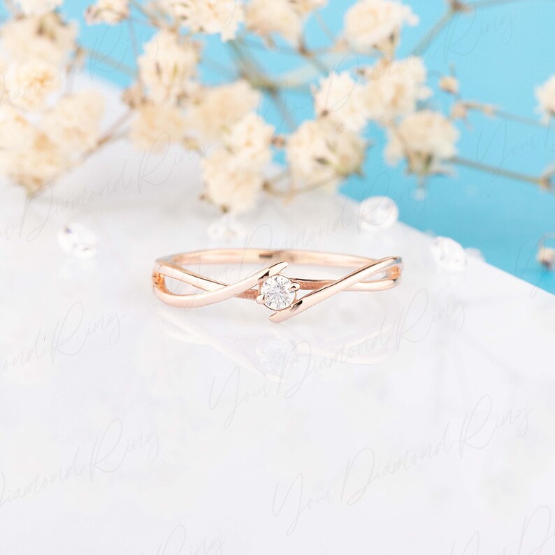 Dainty Diamond Promise Ring for Her Small Diamond Ring - Etsy