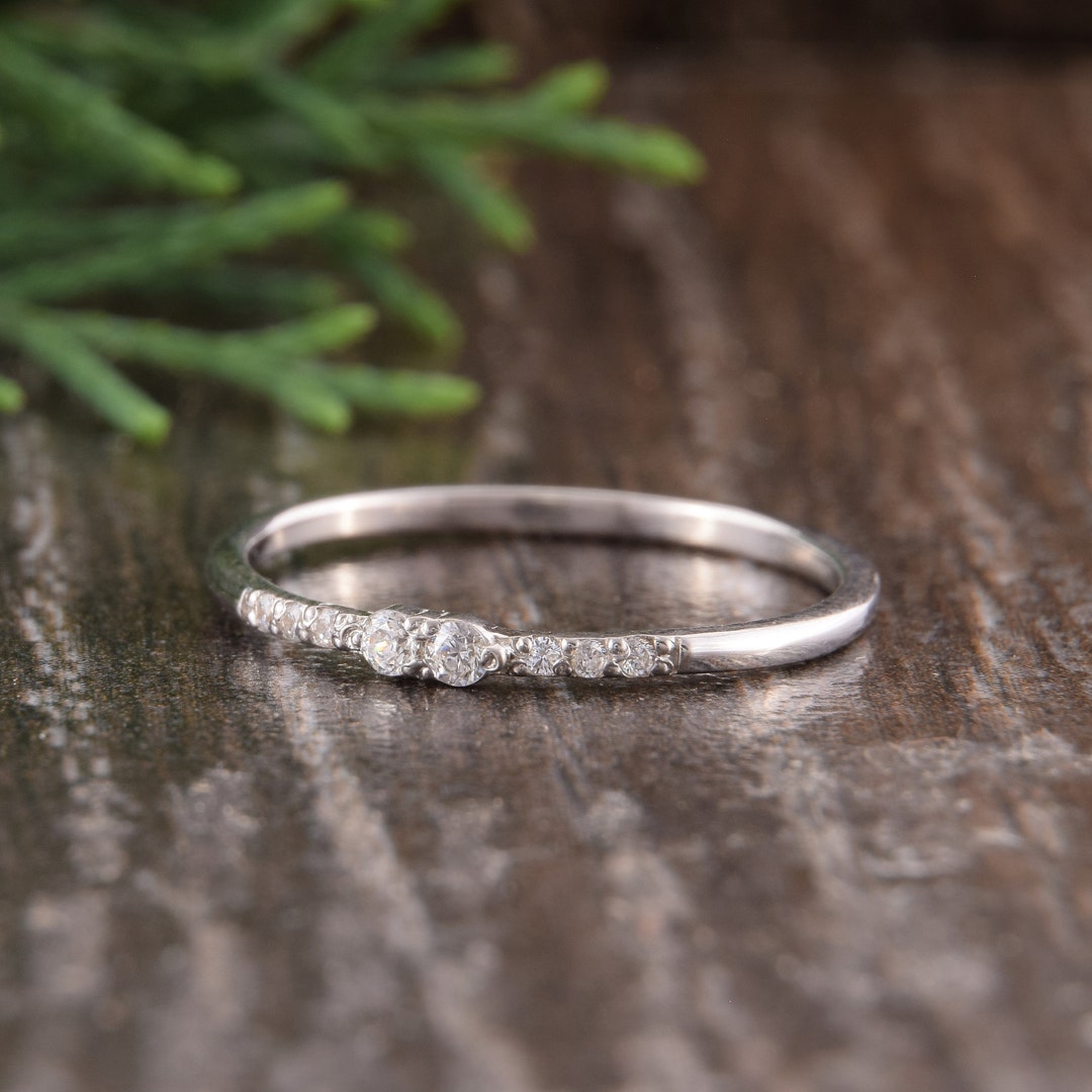 Dainty Promise Ring, Promise Ring for Her, Small Diamond Ring, Delicate ...