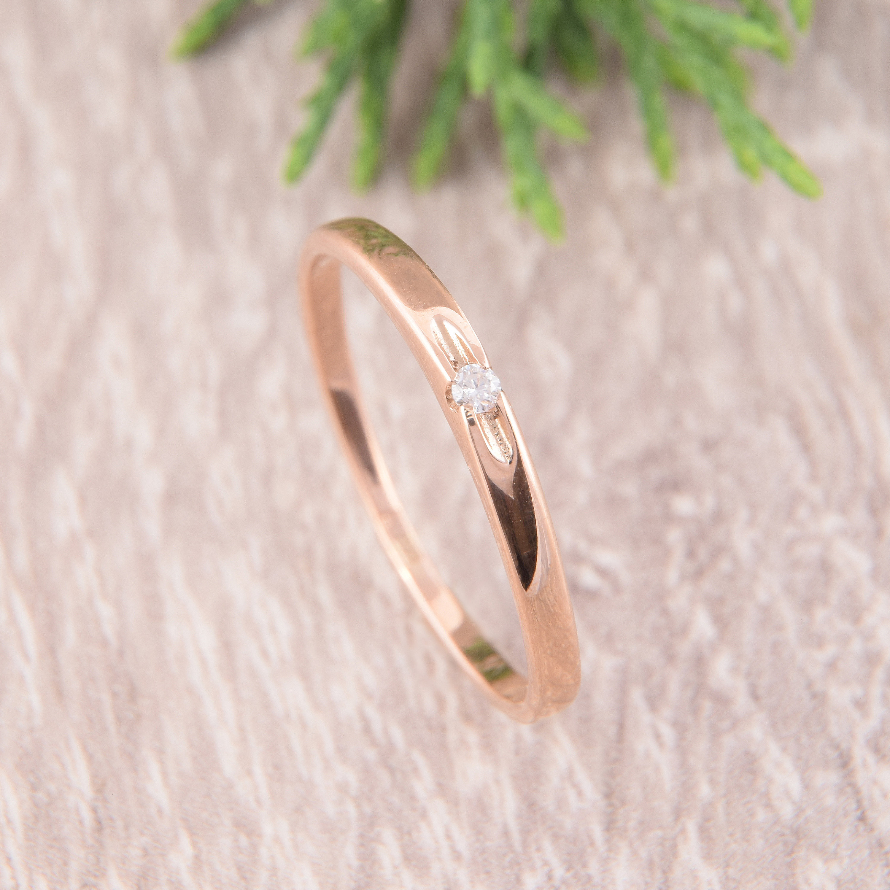 Anillo de diamante pequeño anillo Promise para ella anillo | Etsy