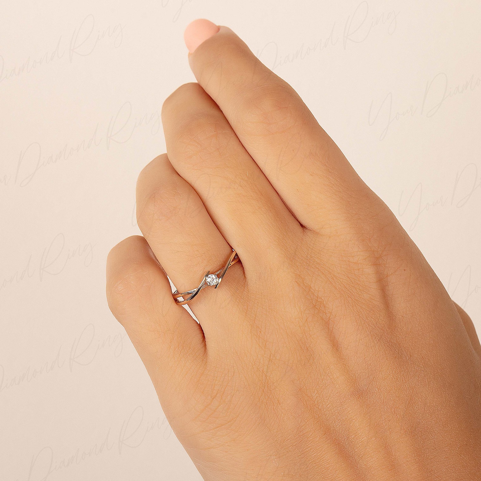 Dainty Diamond Promise Ring for Her Small Diamond Ring - Etsy