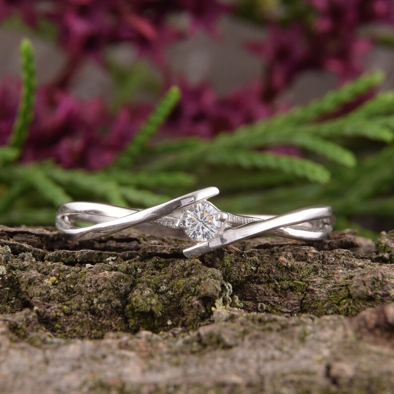 Womens Diamond Ring Simple Diamond Ring Dainty Diamond | Etsy