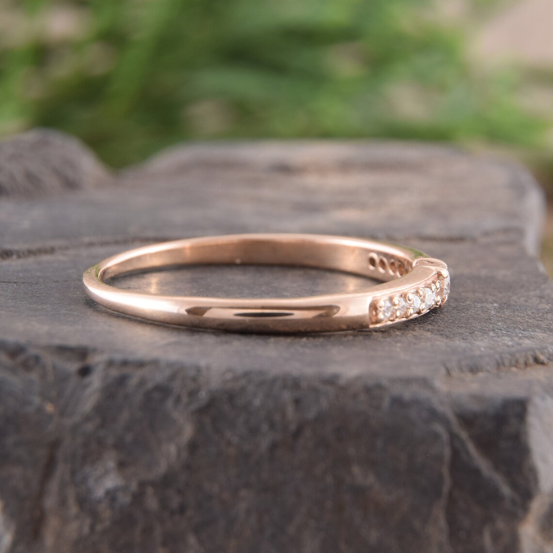 Small Diamond Promise Ring Simple Diamond Ring Unique | Etsy