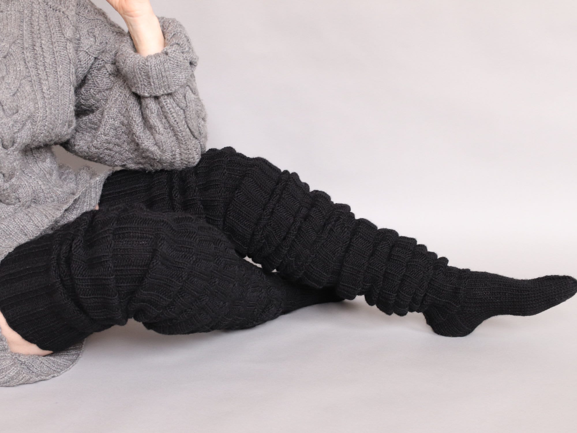 Thigh High Socks Custom 230cm/ 90 Inches Extra Long Ribbed - Etsy