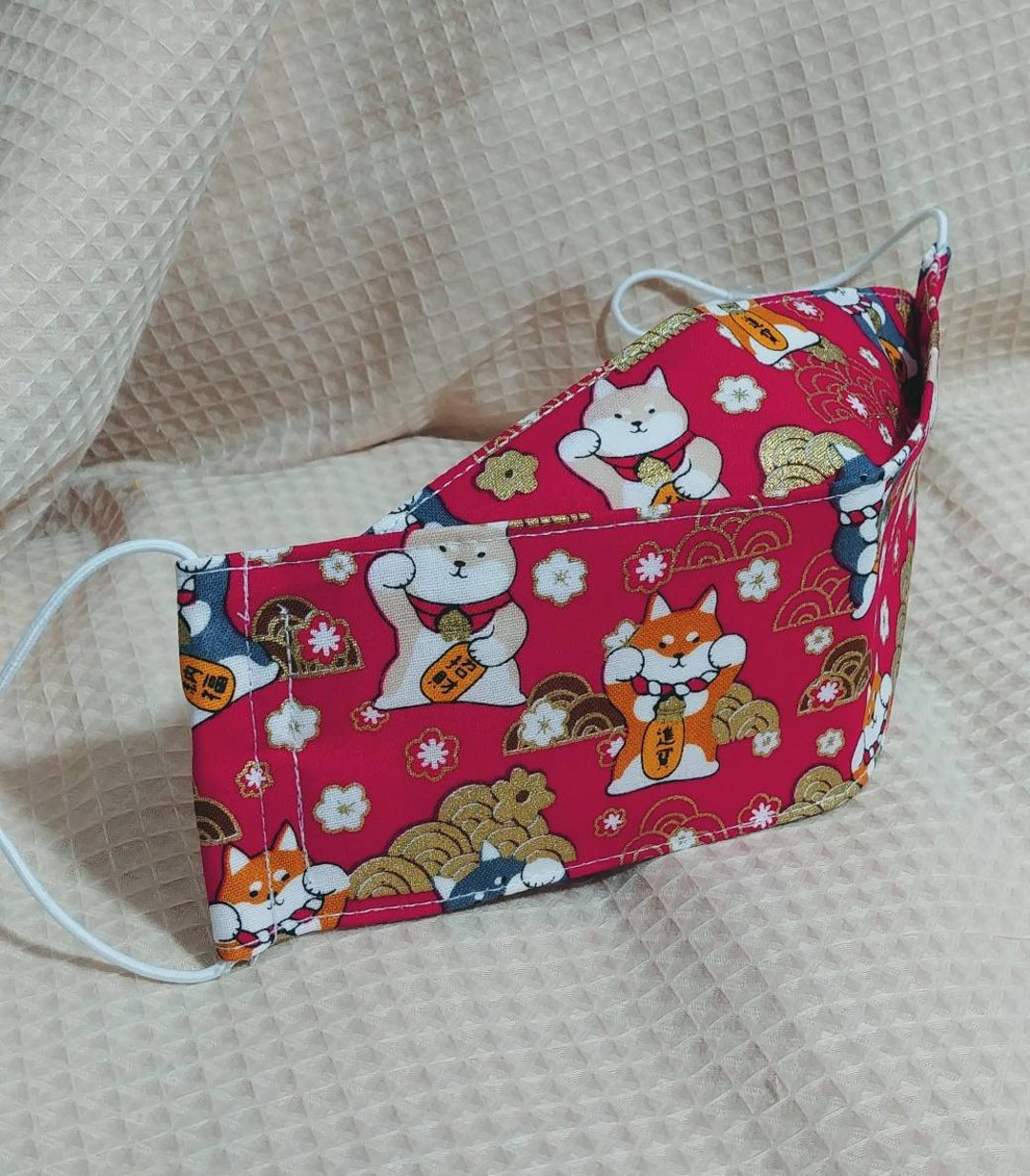 Handmade Japanese Style Face Mask Facemask size S M L 3 - Etsy
