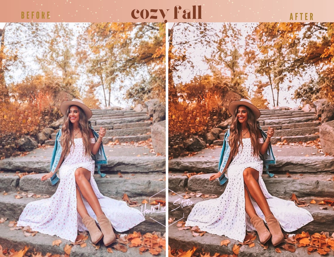 5 Cozy Fall Presets| Autumn Fall Brown Fall Filter Seasonal Warm ...
