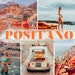 8 POSITANO Mobile Lightroom Presets Tropical Vibrant Travel - Etsy