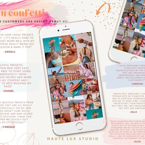 6 Summer Color Pop Lightroom Mobile Presets Best Vibrant - Etsy