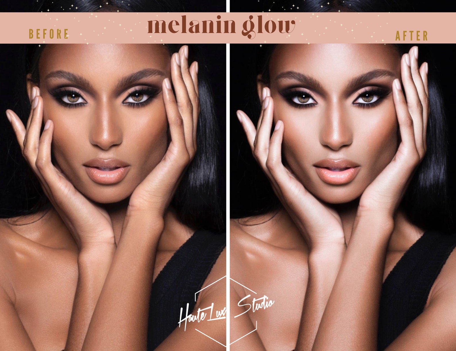 10 Melanin Glow MOBILE Presets| Dark Skin Brown Skin Preset, Black Girl ...