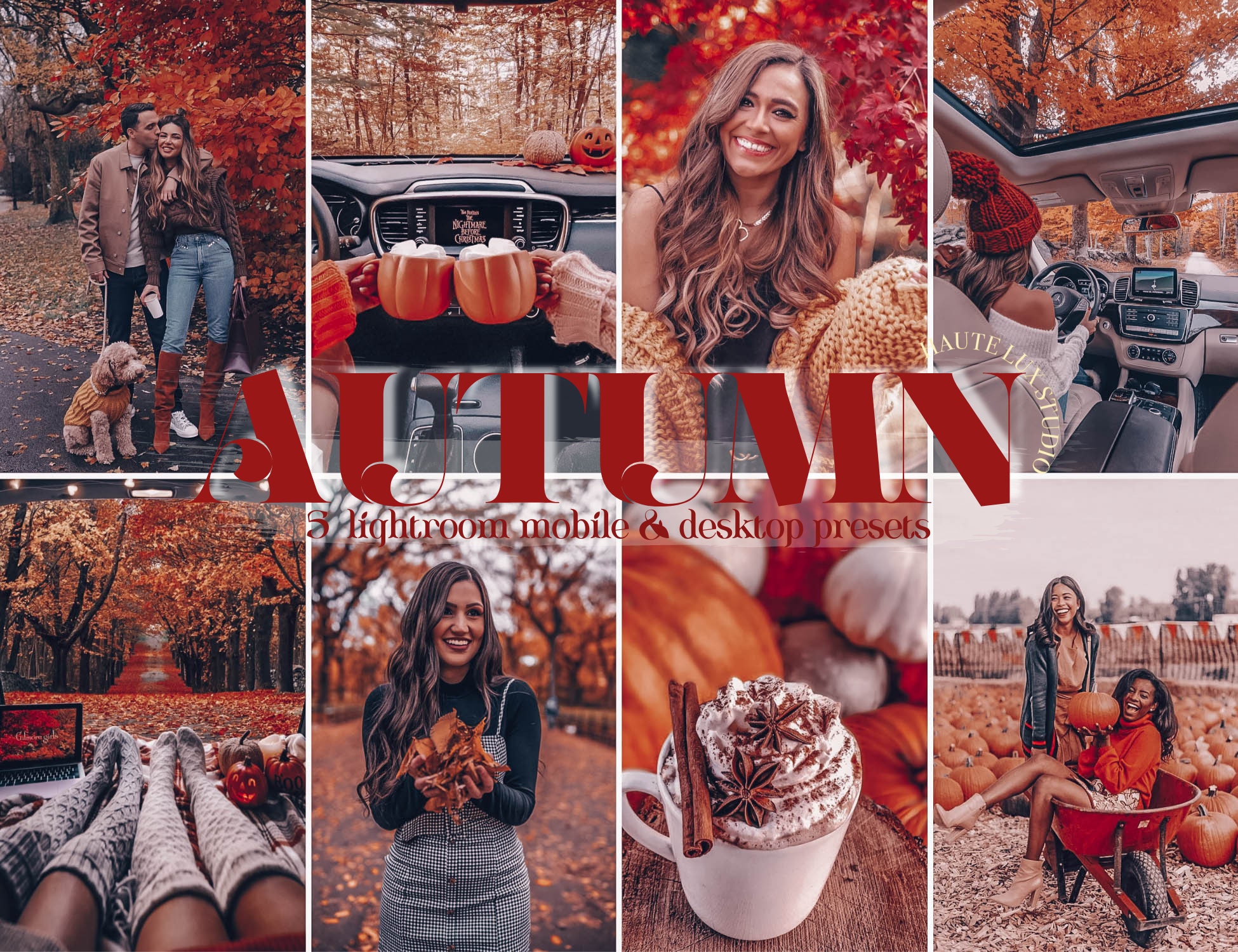 5 Autumn Fall Presets Orange New England Fall Filter Seasonal | Etsy