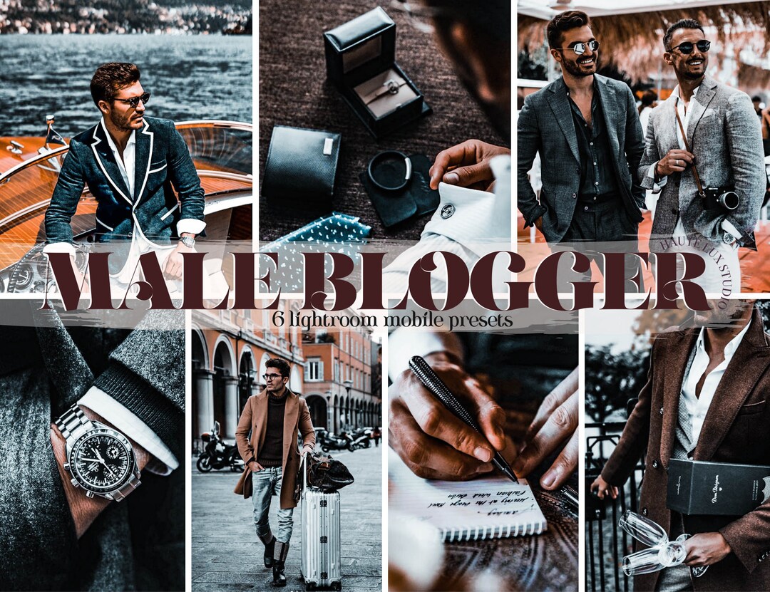6 MALE BLOGGER Presets| Lightroom Mobile Presets, Gentlemen Presets ...