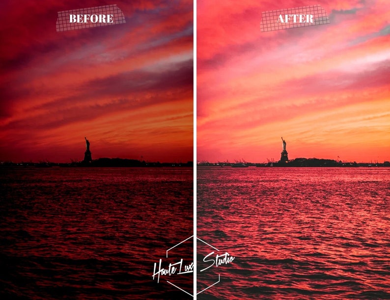 7 SUNSET Mobile Presets Sunrise Presets Golden Hour Presets | Etsy